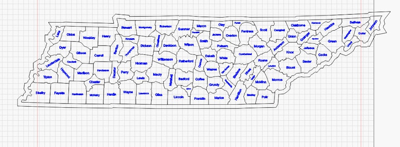 Tennessee State Puzzle Jigsaw Puzzle County Puzzle Digital Laser Files ...