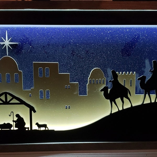 Nativity Shadow Box Svg - Etsy