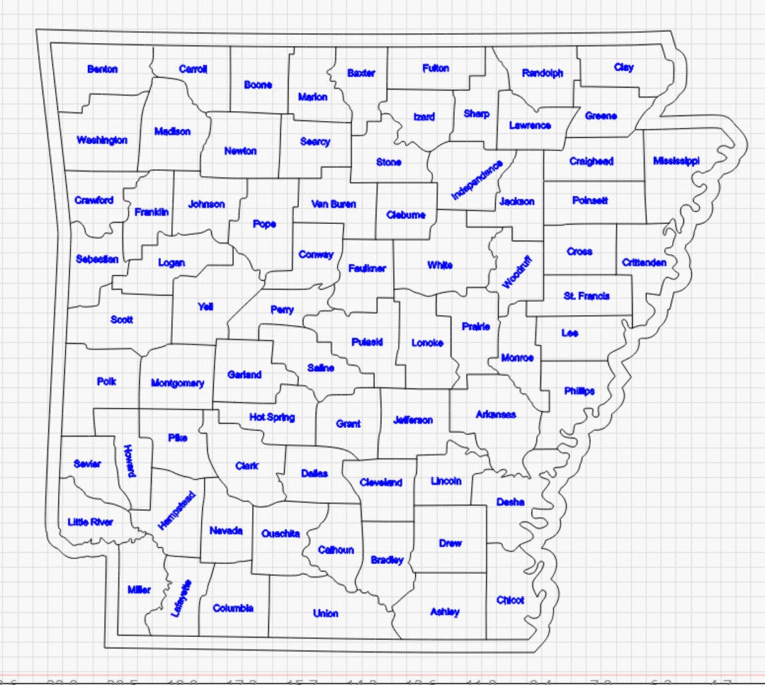 Arkansas State Puzzle Jigsaw Puzzle County Puzzle Digital Laser Files ...