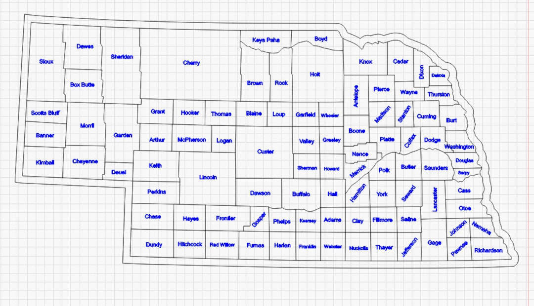 Nebraska State Puzzle Jigsaw Puzzle County Puzzle Digital Laser Files ...