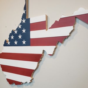 West Virginia United States America Flag Wall Decor - Etsy