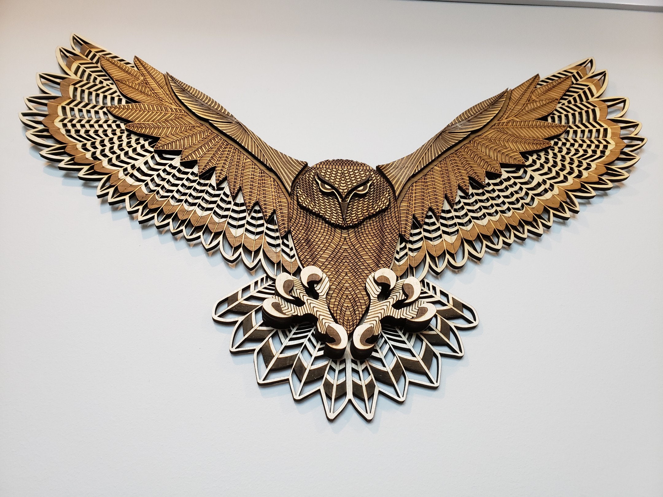 Laser Files OWL Multilayer Laser Cut Bird Vector Images | Etsy