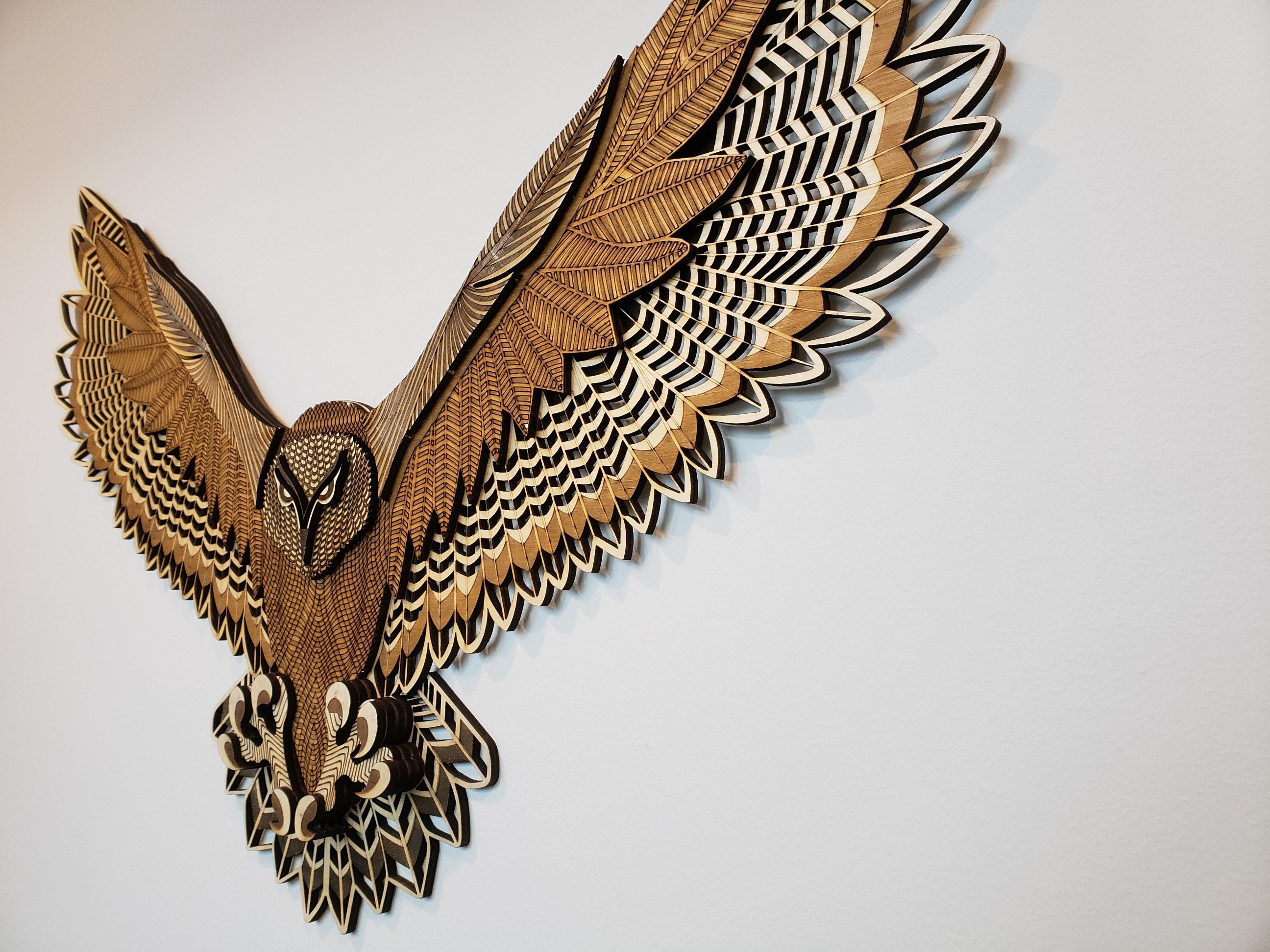 Laser Files OWL Multilayer Laser Cut Bird Vector Images | Etsy