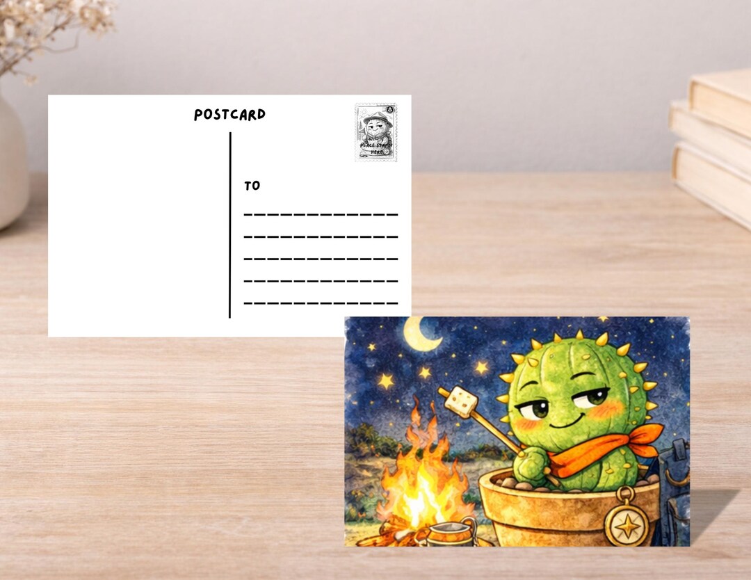 Scout Cactus Postcard Set 4x6, Adventure Cactus Illustration Cards ...