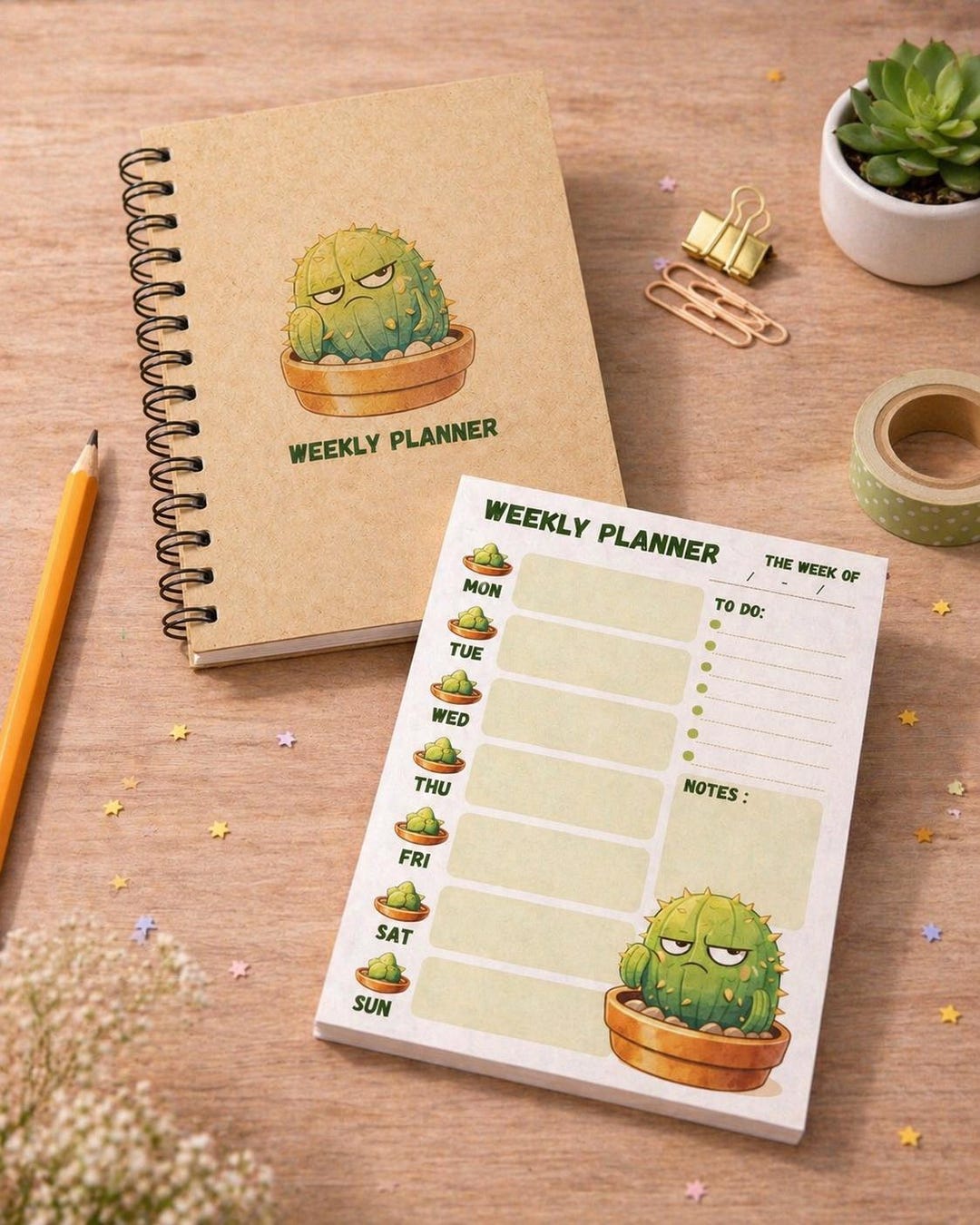 Salty Cactus Weekly Planner | Undated to Do List Pad - Etsy