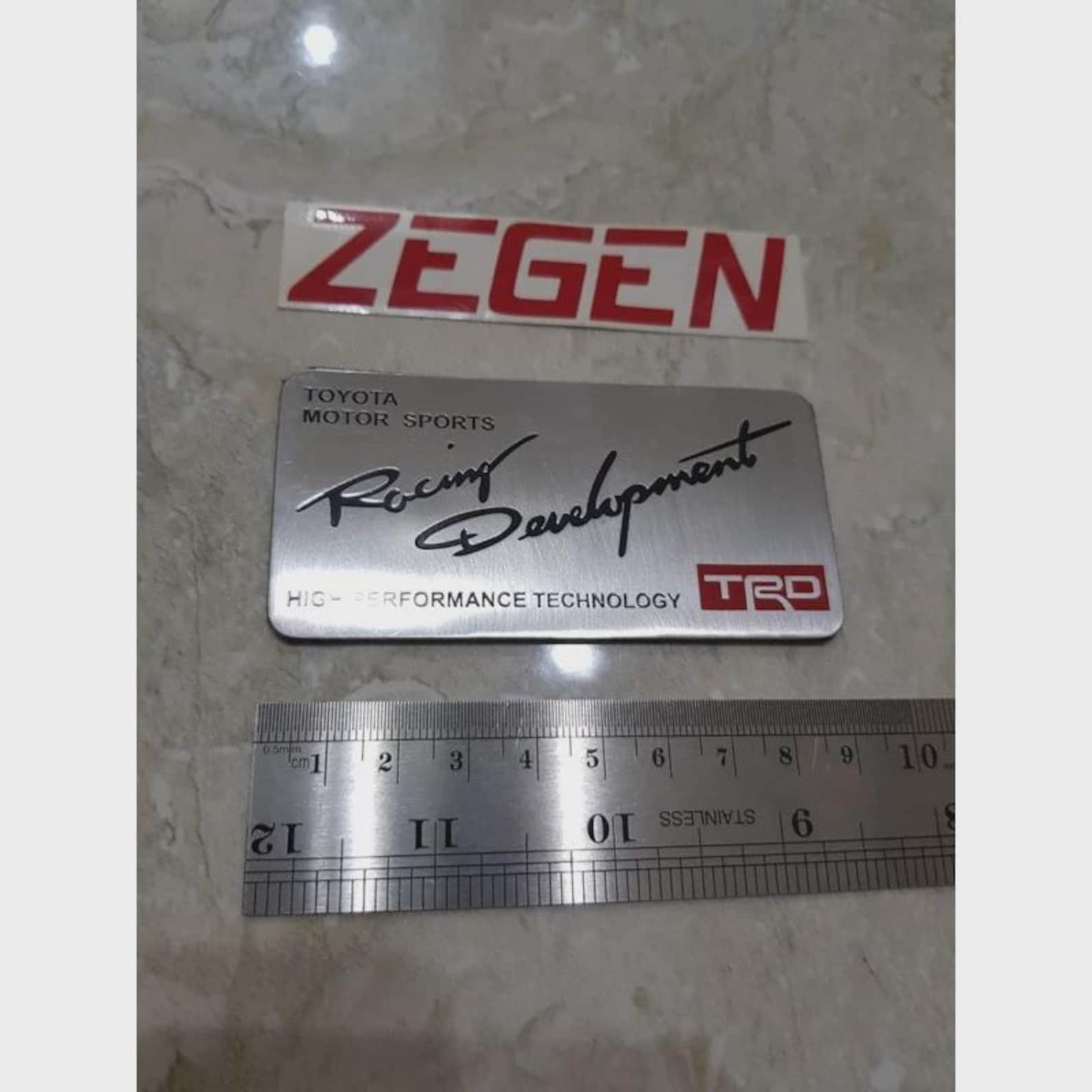 Toyota TRD Metal Emblem Plate JDM Racing Development Toyota Motor ...