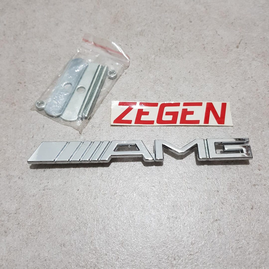AMG Metal Grille Emblem for Mercedes-benz Silver Performance Front ...