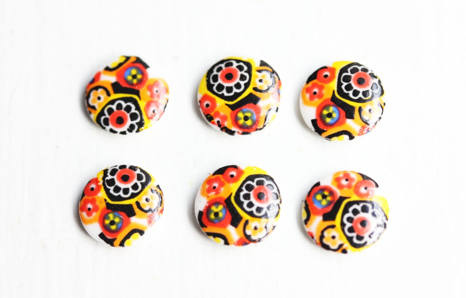 Paisley Cabochons, Round Patterned Cabochon, Pattern Cabochon, Round ...