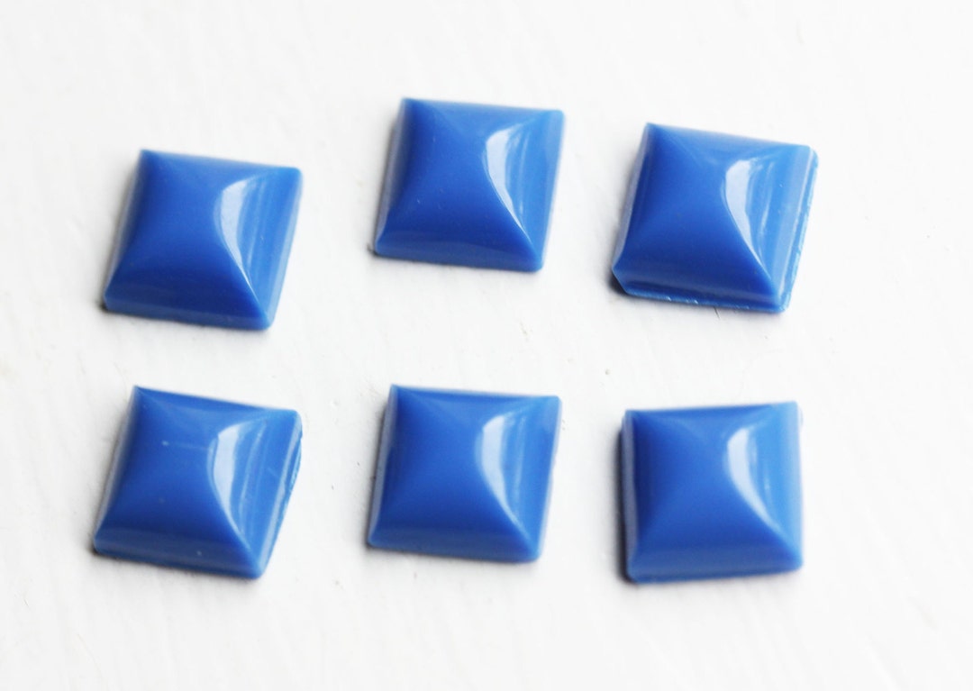 Blue Square Cabochons, Square Cabochons, Blue Cabochons, Glass ...