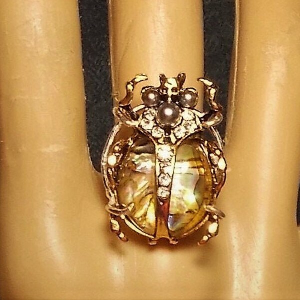 Beetle Bug Scarab Ring - Etsy