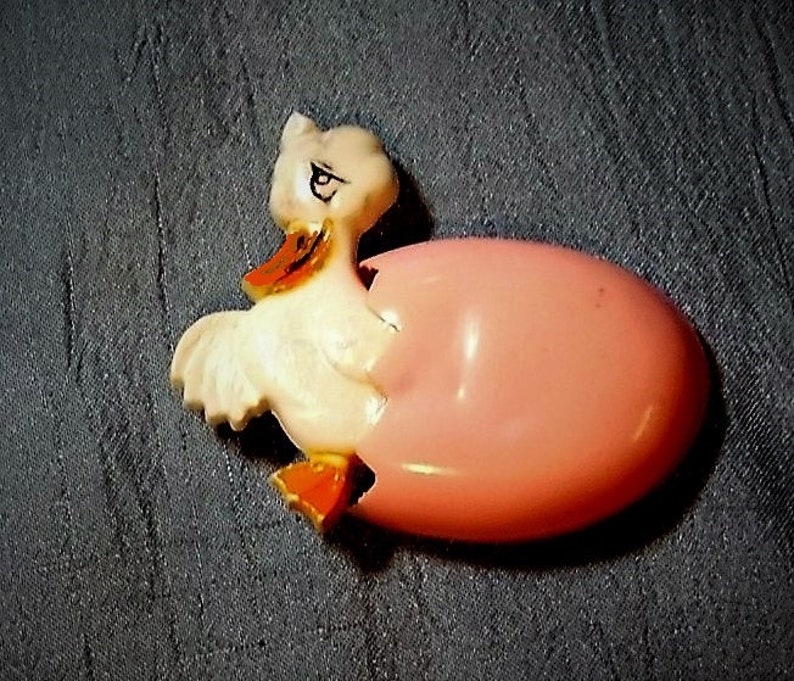 SALE 1920s Celluloid Adorable Baby Duck Hatching From Pink Egg - Etsy