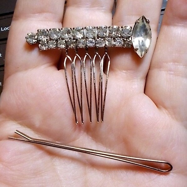 Rhinestone Comb - Etsy