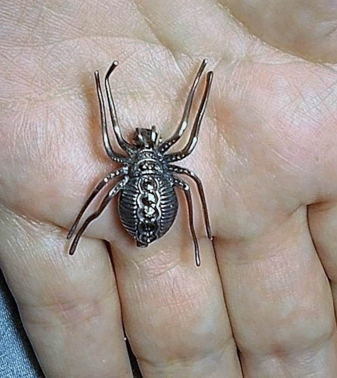 SALE Spider Brooch or Ring Vintage Glittering 7 Marcasite Spider Brooch ...