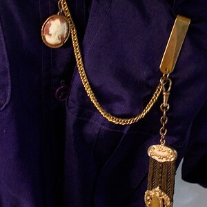 A Victorian Woven Mourning Hair Watch Fob Gold Fill Accents 3 1/2 Five ...