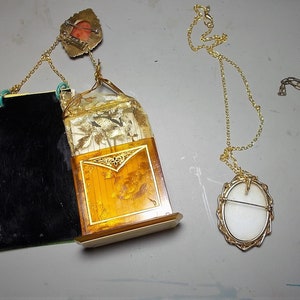 Victorian Pastime Letter Writing CHATELAINE 1920 Cameo Brooch, 1920 ...