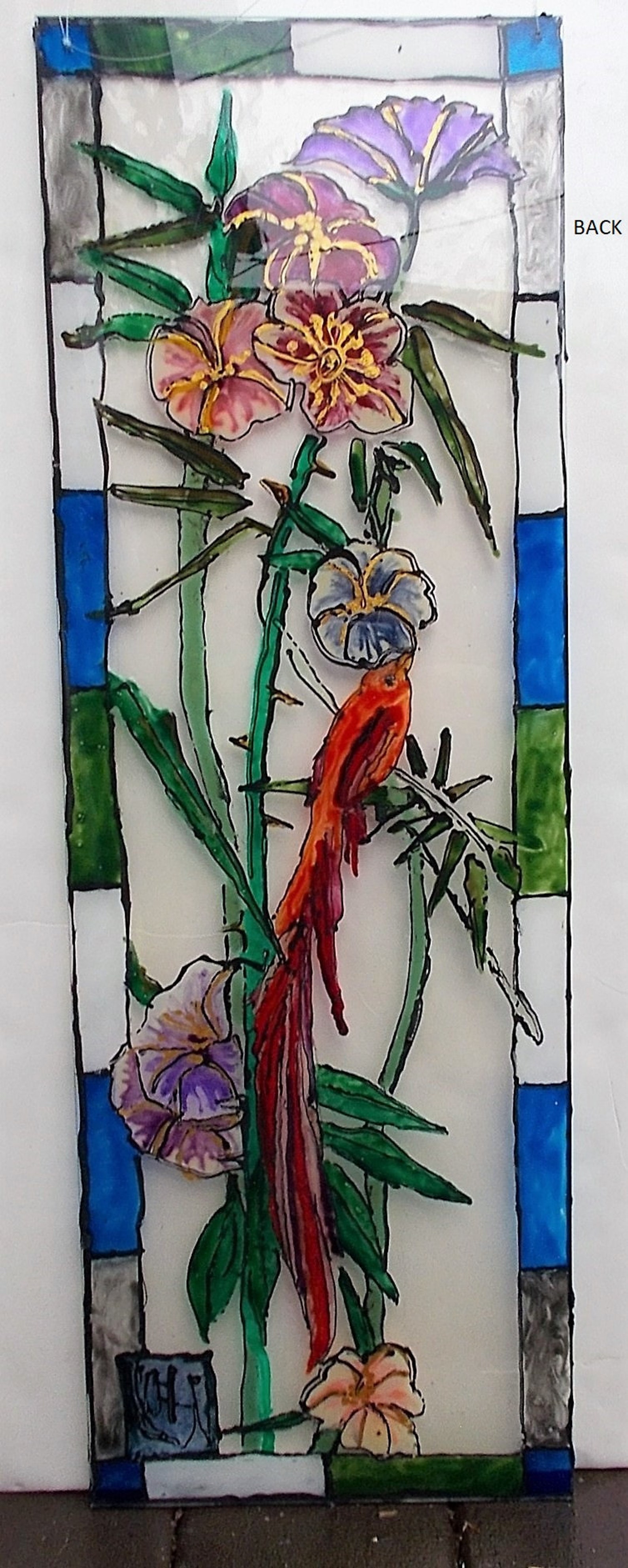 Foyer Liquid Stained Glass Plexiglass Windows Pair or - Etsy