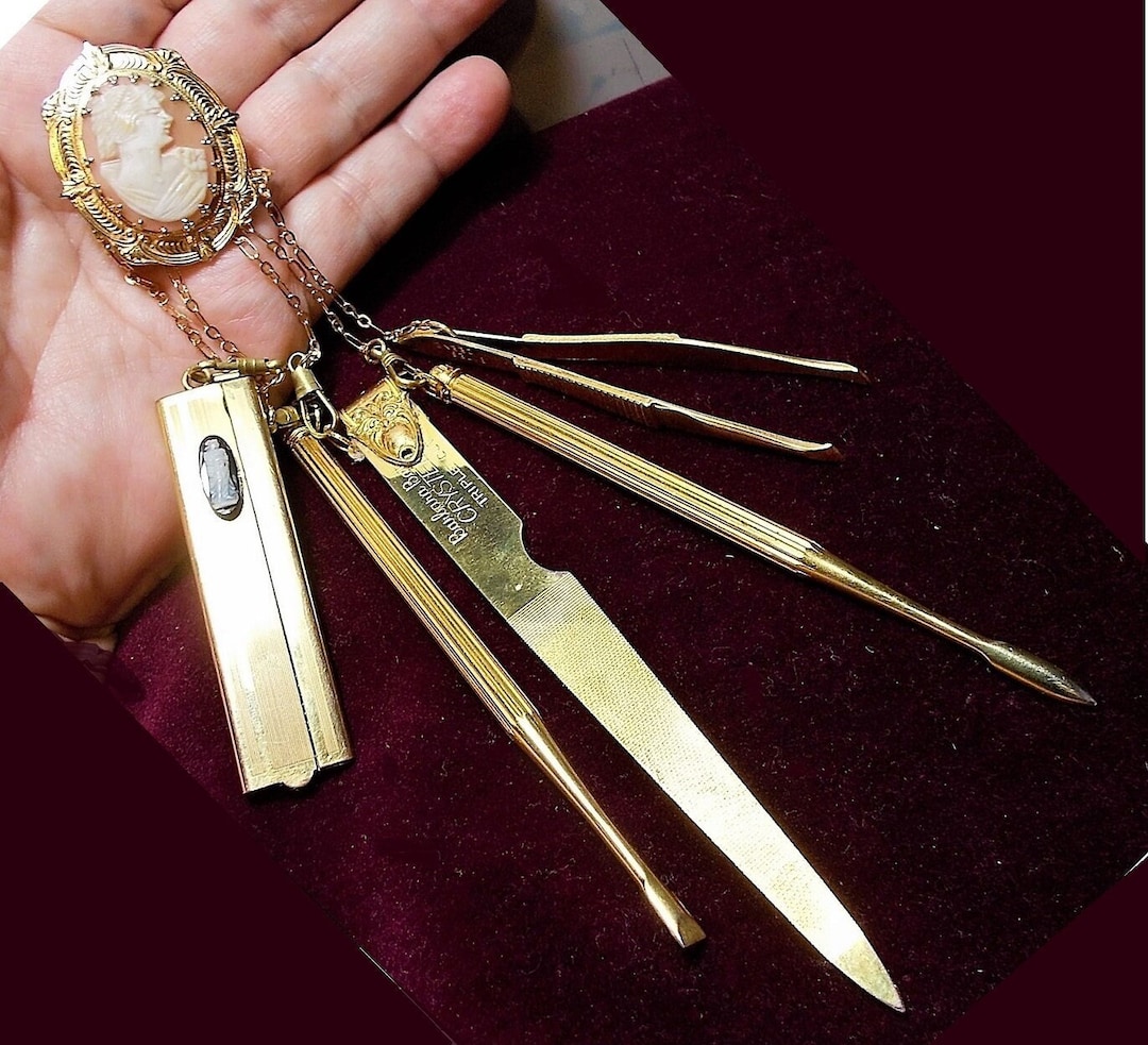 1940 Grooming Barbara Bates CHATELAINE, All Thickly Gold Plated: Cameo ...