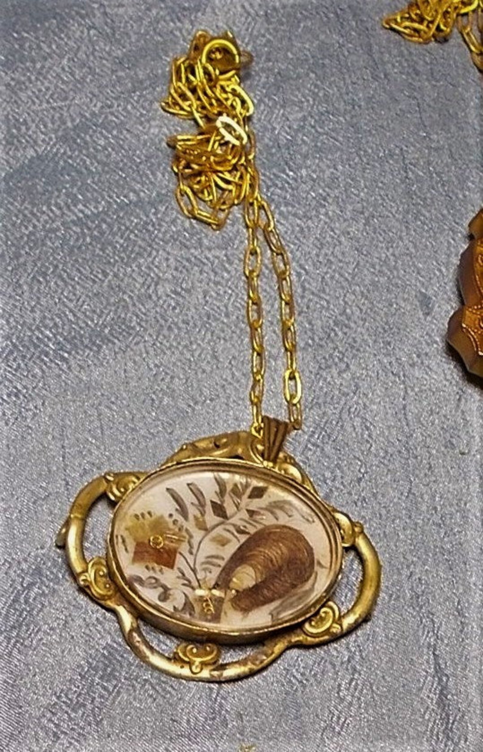 Victorian Mourning Hair Art Woven Palett Worked Hair & Painted | Etsy