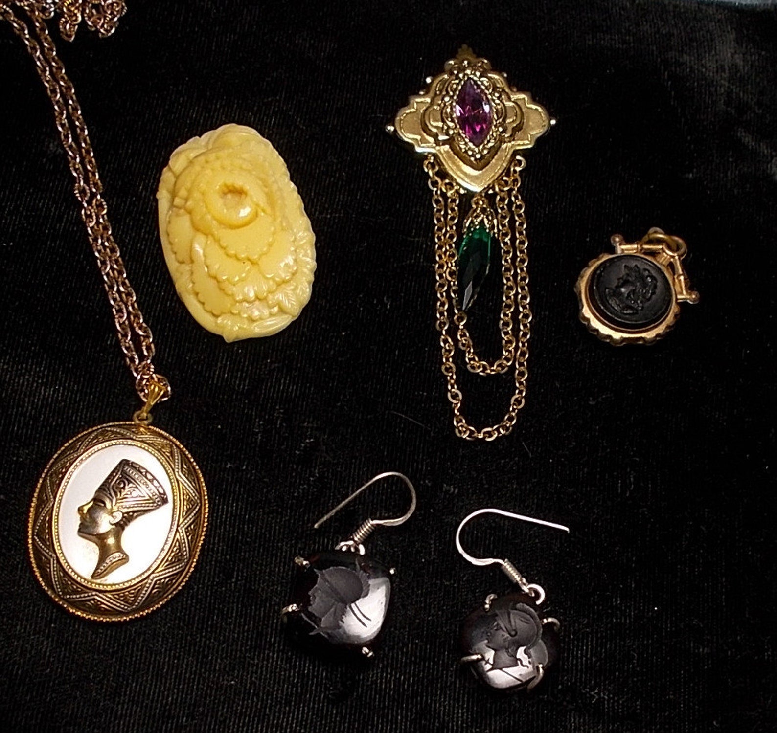 Antique Athena Cameo Watch Fob Female Warrior Helmet W/ Plumes | Etsy