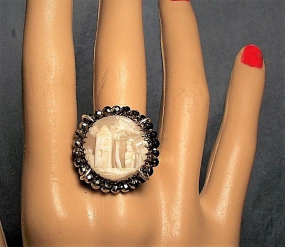 SALE Rebecca at the Well RING, Antique Victorian Edwa… - Gem