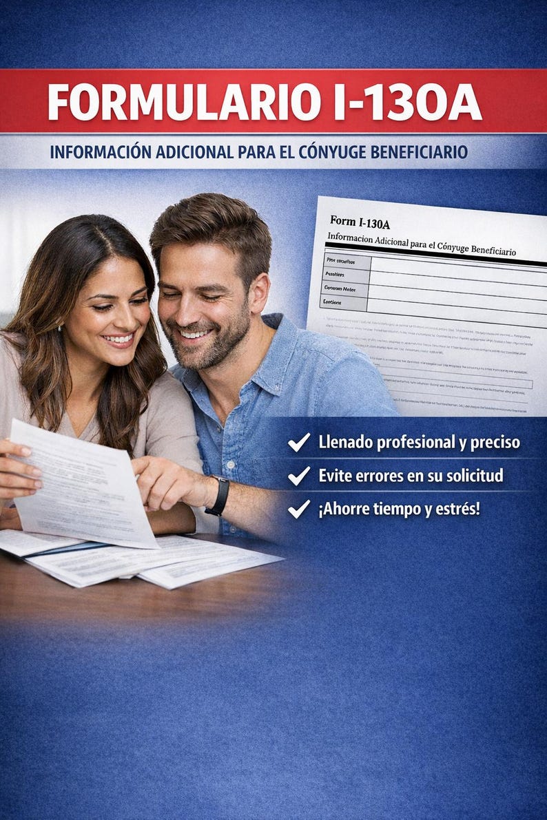 I-130A Form Editable in Spanish | Beneficiary Spouse Intake Form ...