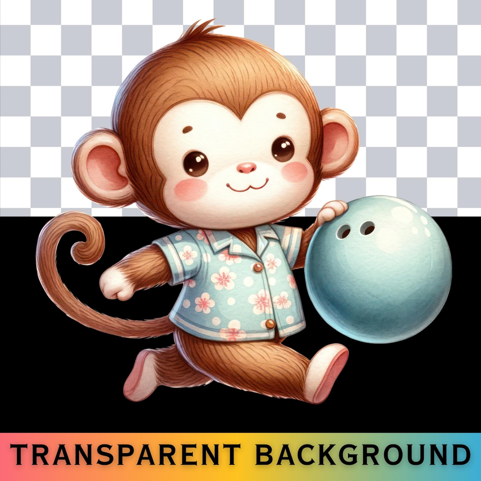 Animals Bowling Clipart, Kids Sports PNG, Sublimation Design (digital ...