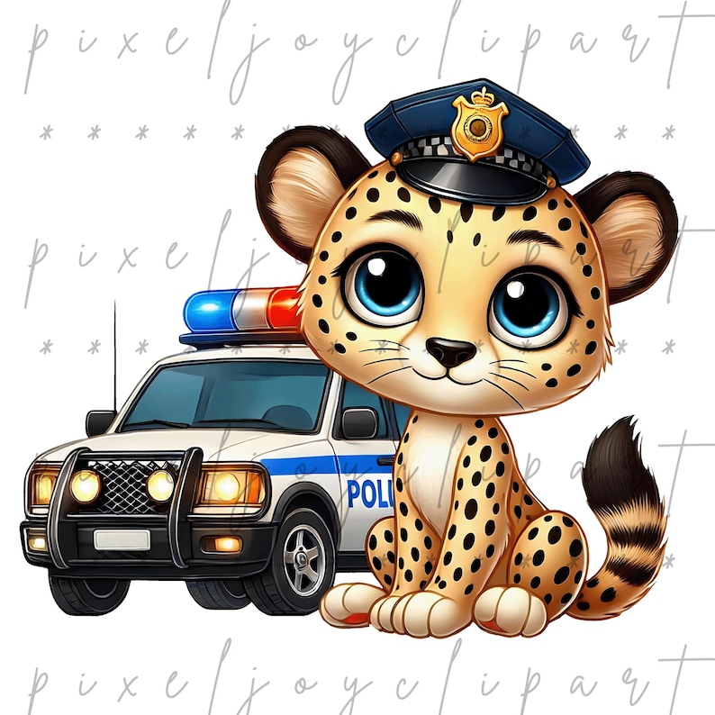 Police Animals Png Clipart, Cartoon Officer Animals, Kids Education Art ...