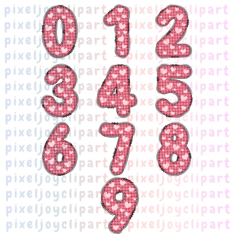 Valentine Alphabet PNG | Love Pattern Letters A–Z 0–9 | Sublimation ...