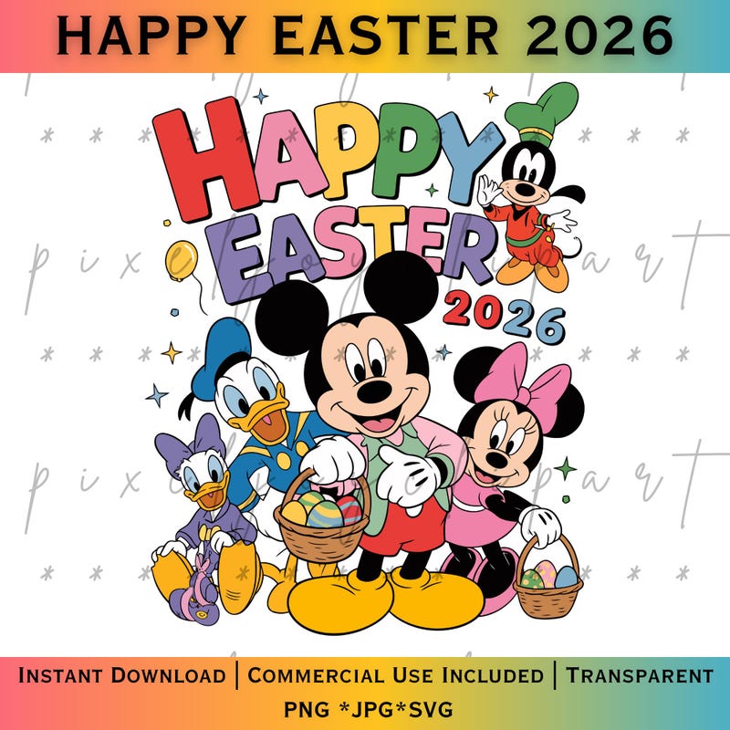 Mickey Happy Easter - Etsy