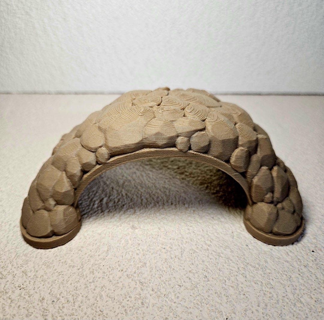 Hermit Crab Stone Arch Bridge Hide | 3D Printed Crabitat Decor ...