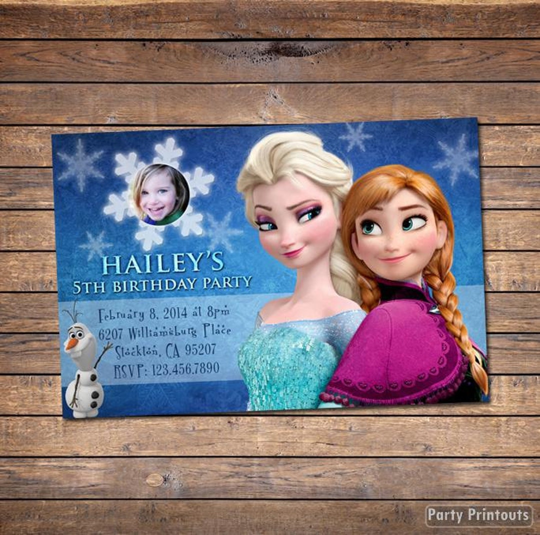 Printable Frozen Invitation: Frozen Birthday Party Invite With Elsa ...