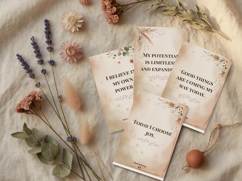 Boho Affirmation Cards PDF, Self Love Mental Health Tool (52 Cards) - Etsy