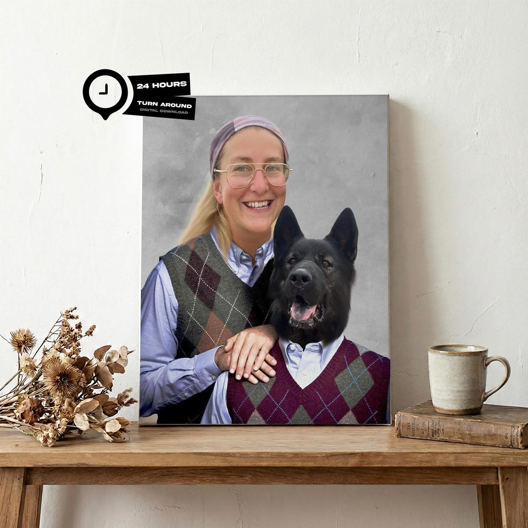 Step Brothers Pet Portraits, Funny Dog Portrait, Funny Custom Pet ...