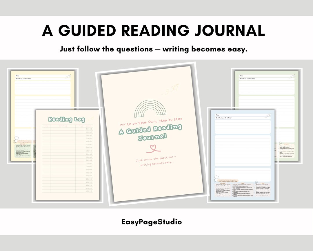 Kids' Reading Journal | Printable Book Report, Reading Log (PDF) - Etsy