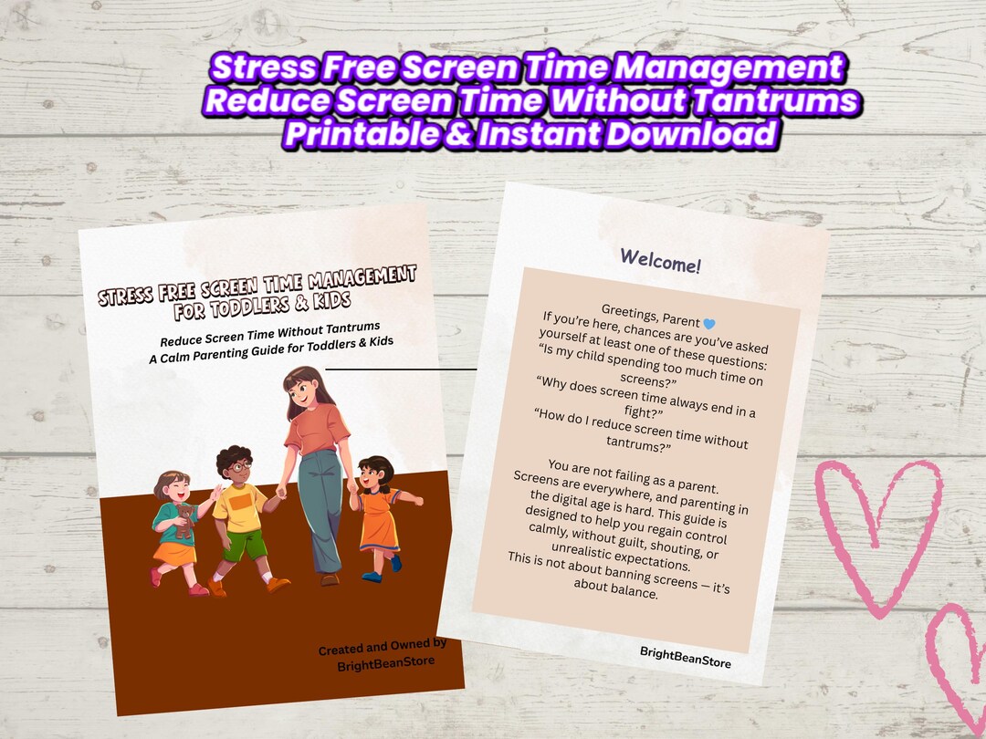 Stress-free Screen Time Management for Kids Ebook | Reduce Screen Time ...