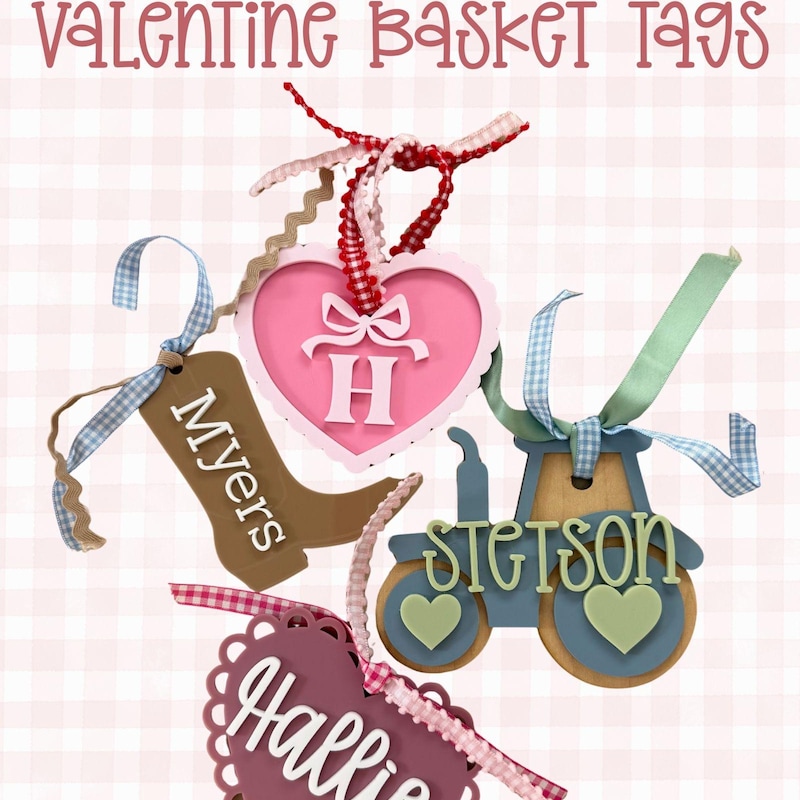 Valentine Acrylic Bag Tag - Etsy
