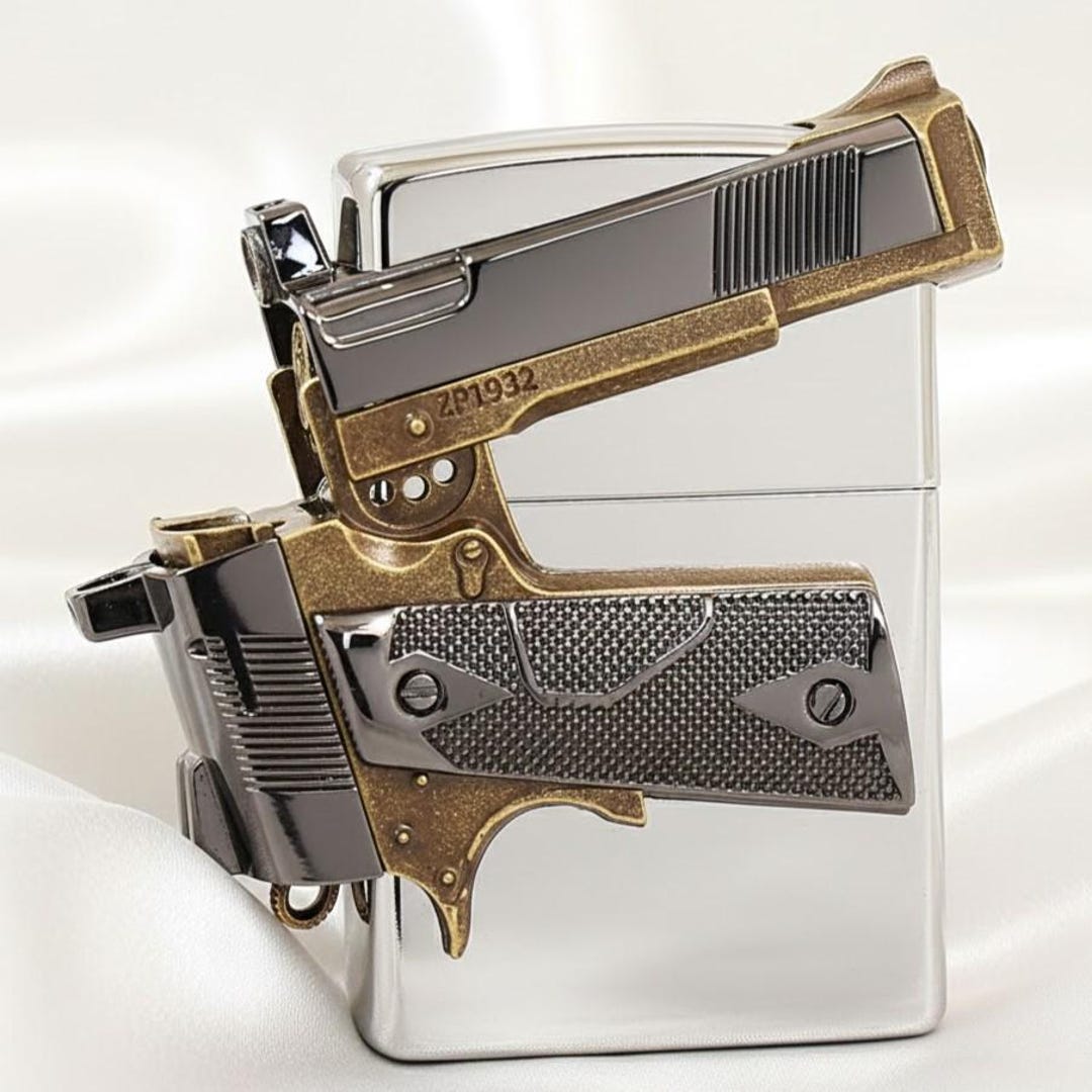 Zippo Lighters , Zippo Custom Gun Emblem , Rare Zippo Vintage Lighter ...