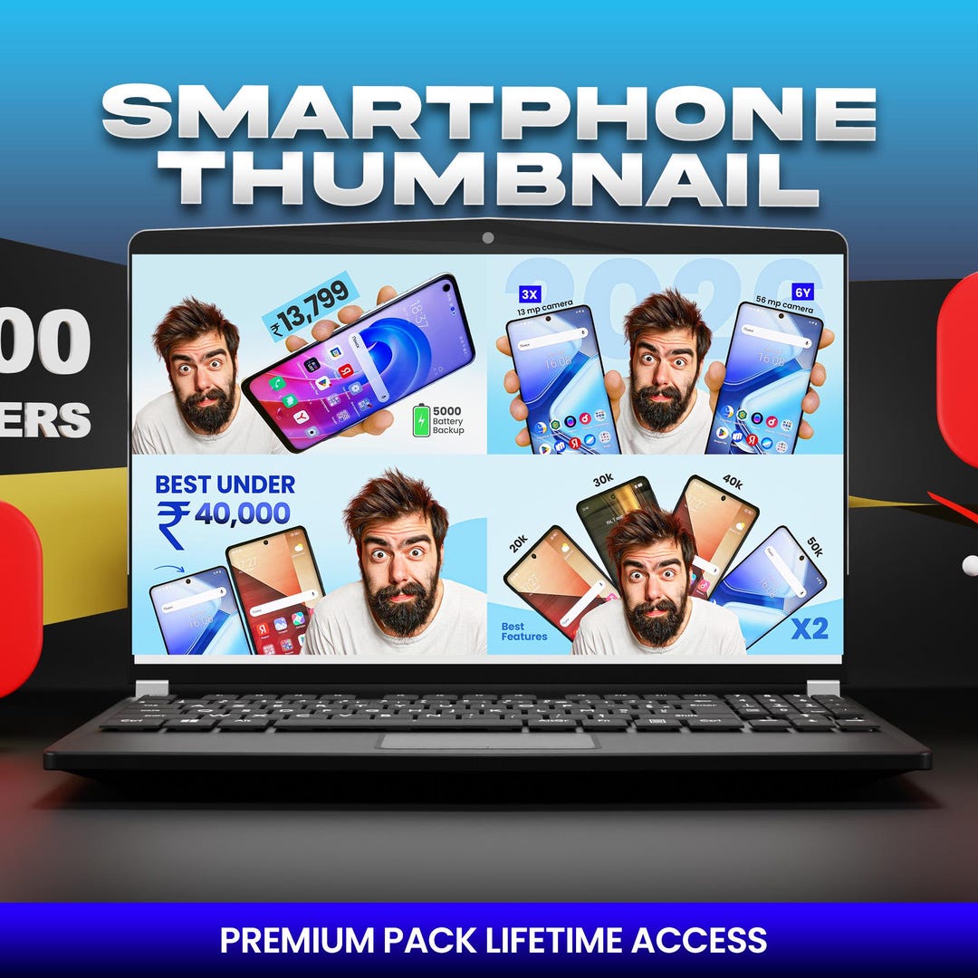 Youtube Thumbnail PSD – New Mobile Launch, Price Reveal & Unboxing ...