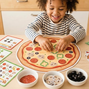 Pizza Counting Game Printable | Preschool Math Activity | Numbers 1-20 ...