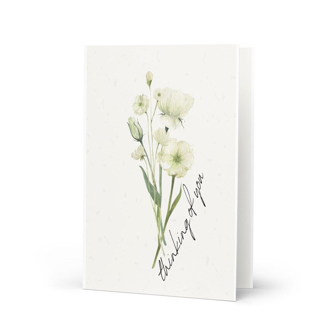 Thinking of You Sympathy Card | Simple Minimalist Condolence Greeting ...