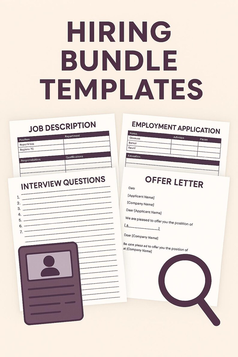 Hiring Bundle Templates - Etsy