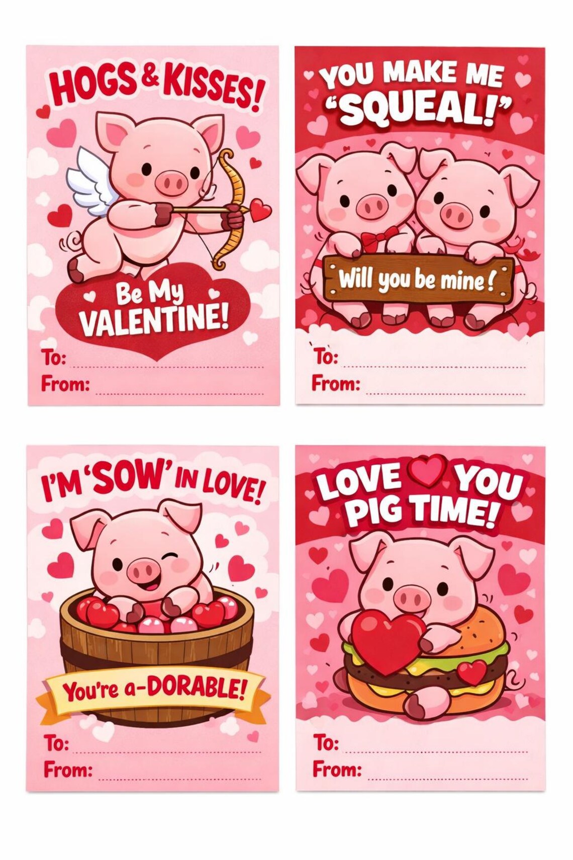 School Valentines Cards - Farm - Etsy