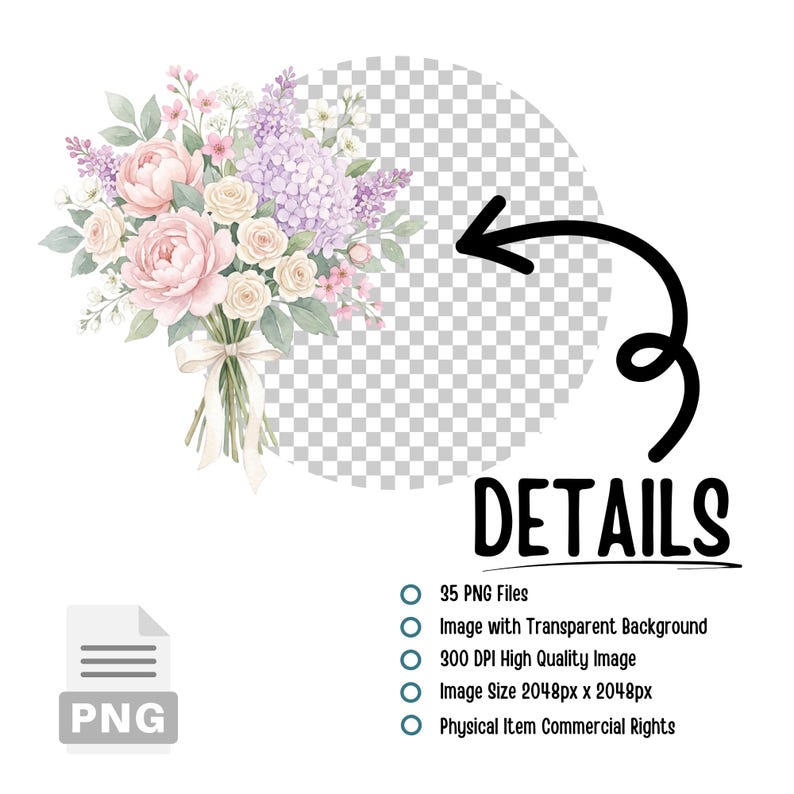 Pastel Watercolor Floral Clipart Bundle – Pink Lavender Flower PNG for ...