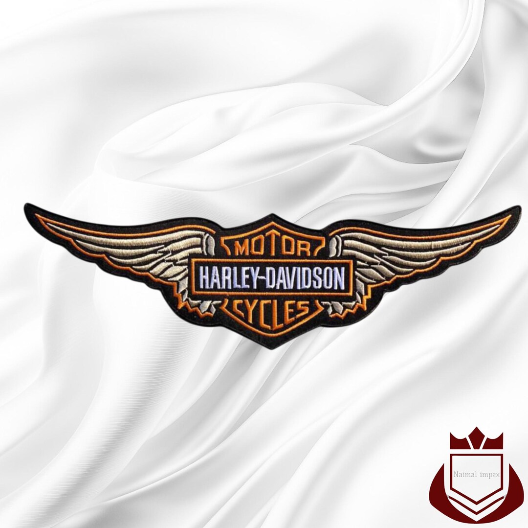 Harley Davidson Wing Patch 15 Inch – Embroidered Biker Jacket Back ...