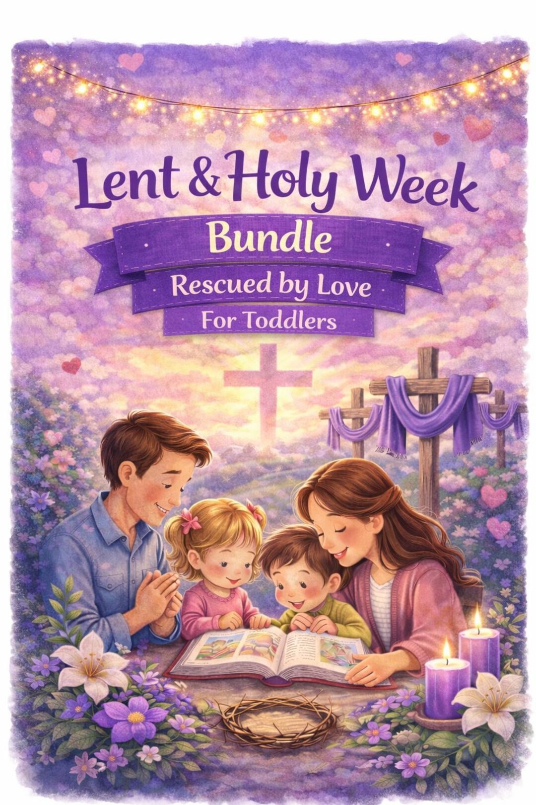 Lent Holy Week Family Bible Study Bundle | Toddler Devotional (digital ...