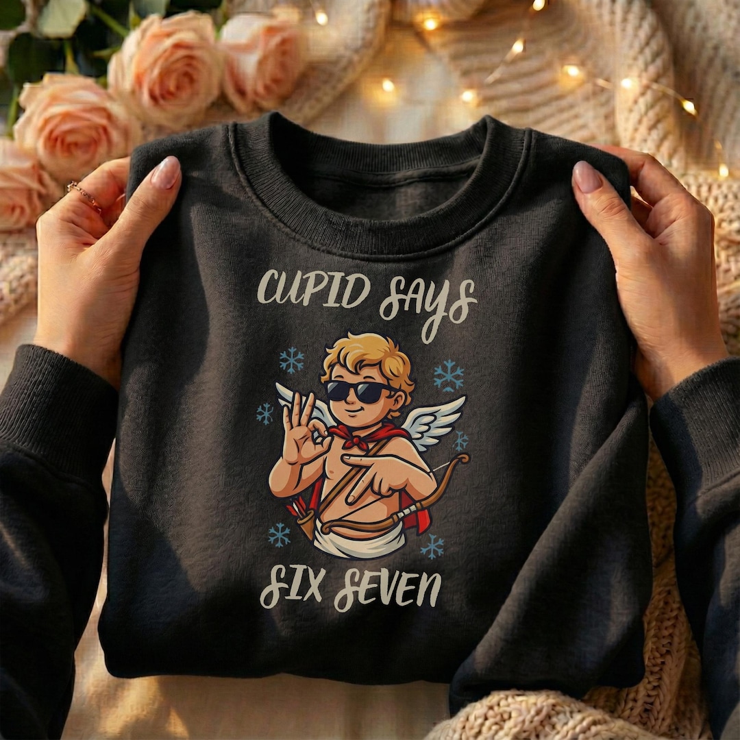 Cupid Says Six Seven Sublimation PNG, Funny Cool Valentine Design ...