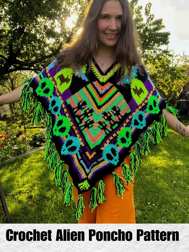 Crochet Alien Poncho PATTERN - Etsy