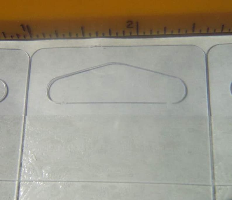200 Self-stick Clear Hang Tabs Tags Package Hangers slot Style - Etsy