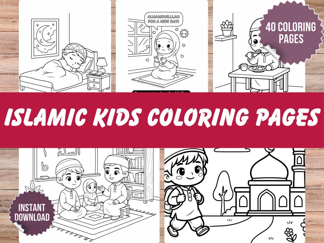 Islamic Kids Coloring Book – 101 Muslim Activity Pages (printable ...