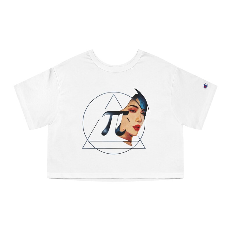 Pi Girl Portrait Cropped T-shirt | Geometric Math Symbol Tee - Etsy